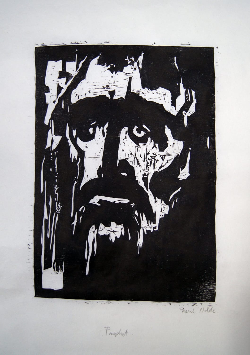 The Prophet Emile Nolde 1912 Woodcut